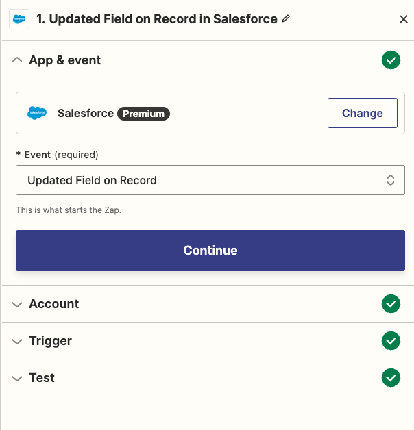 Zap Examples - Salesforce - Create a draft inspection when a Salesforce Record is Updated – R360 ...