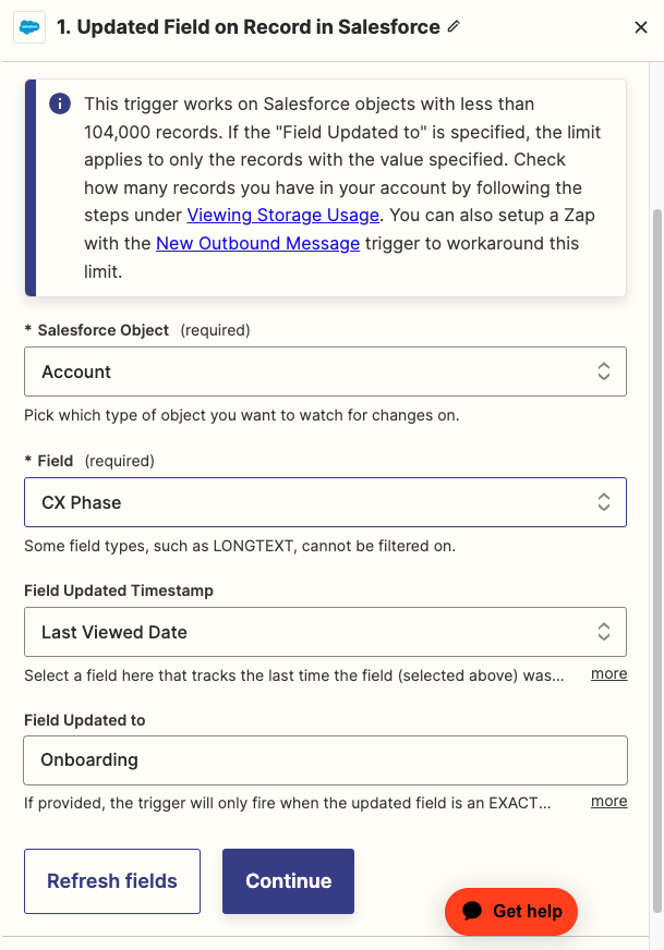 Zap Examples - Salesforce - Create a draft inspection when a Salesforce Record is Updated – R360 ...